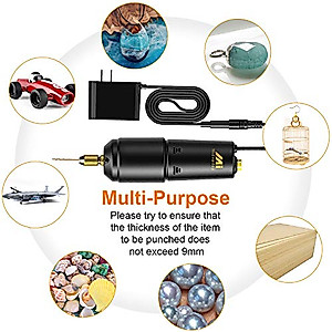 Electric Resin Drill Set, Midvalley Pin Vise Electrical Mini Hand Drill Kit with 10Pcs Twist Drill Bits (0.8-1.2 mm) Tool, for Resin Craft, DIY Jewelry Making Keychains, Pendant, Plastic Wood.