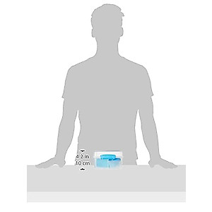 Sistema Lunch Containers Bento Box with Condiment and Sandwich Containers, 2 Water Bottles, Dishwasher Safe, Blue/Green