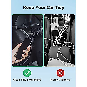 Multi-Car Retractable Backseat 3 in 1 Car Charging Station Box Compatible with All Phones/iPhone/Samsung/Android, Backseat Passengers | Share Rid
