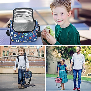 Hap Tim Kids Lunch Box for Girls Boys, Reusable Lunch Bag for Kids, Spacious Lunchbox, Insulated Lunchbag, Pink Unicorn(16050-DJS)