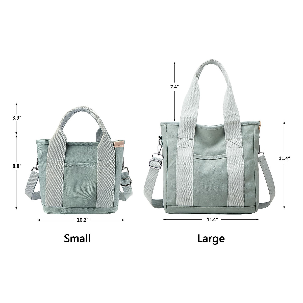 Small Tote Bag with Zipper Tote Bag for Women Canvas Crossbody Bag Shoulder Bag Satchel Hobo Bag Gifts for Women