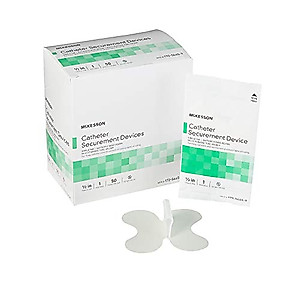 McKesson Catheter Securement Device, Single Tab, Butterfly Base, Multi-Purpose Tube Holder, 50 Count
