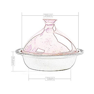 JAHH Chef's Classic Enameled Cast Iron Round Covered Casserole, Red Wok，Soup Pot，Frying Pan (Color : white-Dinosaur Doodle4)