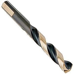 Cle-line C21165 Bit Barrel Style 1875R High Speed Steel Mechanics Length Drill Set, Black and Gold Finish, 1/16" - 1/2" Finish, 29 Pieces