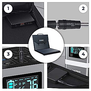 ZODIC 60w Portable Solar Panel, Solar Panel with Kickstand, 2USB and DC 18V, Upgraded Foldable Solar Panels for Camping, Laptops, Motorhome, Caravan