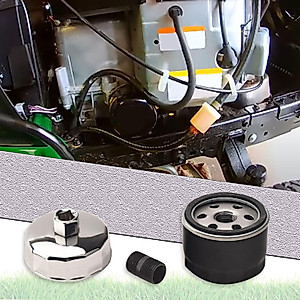 TY26640 Oil Filter Wrench - AM125424 Engine Oil Filter Kit Compatible With John-Deere Replaces GY20577,AM39687, AM119567, AM101207, TY26640