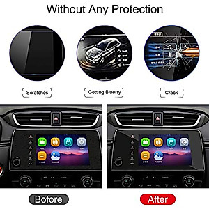 TTCR-II Tempered Glass Screen Protector For Honda CRV EX EX-L Touring 7-Inch Navigation Display [2017-2022], Console Touchscreen Protective Film With 7-Inches, Entertainment GPS Screen Protector Foil