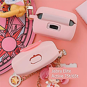 INHCH Compatible with Jabra Elite Active 75t65t Case Cover Accessory, Case Cover for Elite Active 75t65t Earbuds Accessories (75T,B)