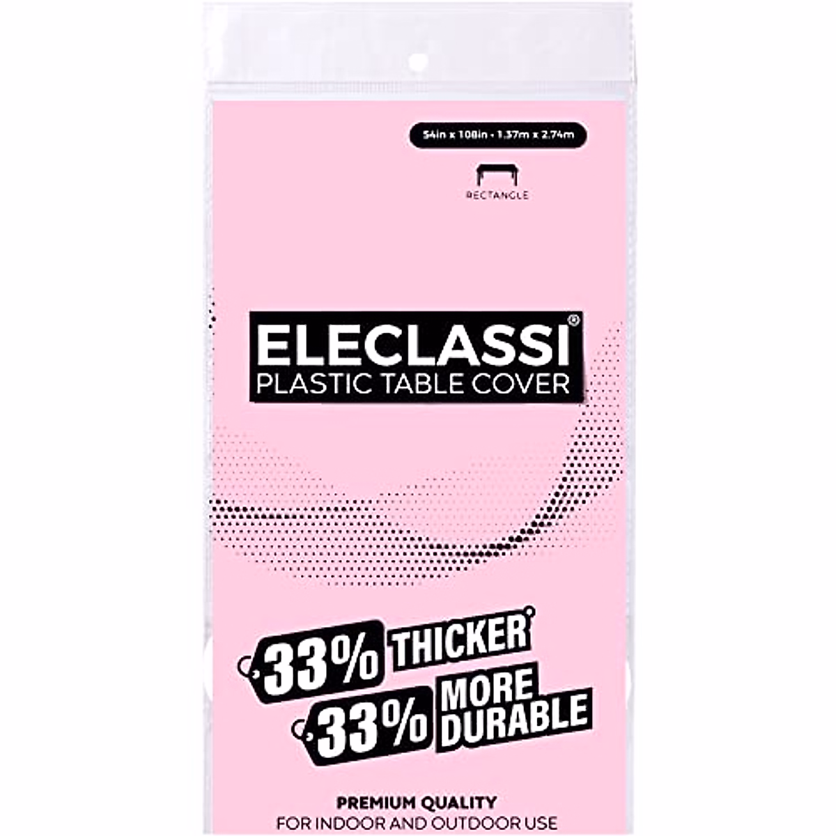 Pink 6 Pack Premium Disposable Plastic Tablecloth 54 x 108 In - Plastic Table Cloths for Parties Disposable Tablecloth for Rectangle Tables Up To 8 Ft - Rectangle Tablecloth - Pink Tablecloth
