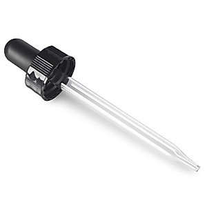 JUVITUS Dropper Closure Top for 2 oz / 60 ml (20-400 Neck Size) 12 Pack (Graduated Measurement Marked)