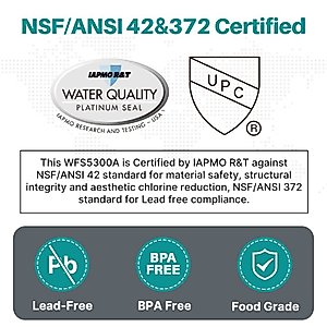 ICEPURE Under Sink Water Filter System, 3 Years or 22K Ultra High Capacity, NSF/ANSI 42 Certified, Direct Connect Under Counter Drinking Water System, 0.5 Micron, with an Extra Replacement Filter
