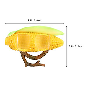 Happyyami Cockatiel Feeder 1PC Corn Shaped Food Bowl Birds Water Dinking Feeder Plastic Feeding Supplies Pet Feeder Pet Feeding Basin Food Feeder for Pet Bird Pigeon Parrot Canaries Parrot Feeder