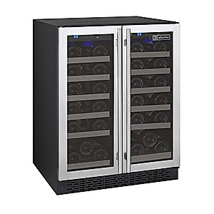 Allavino FlexCount VSWR36-2SSFN - 36 Bottle Dual Zone Wine Refrigerator with French Doors