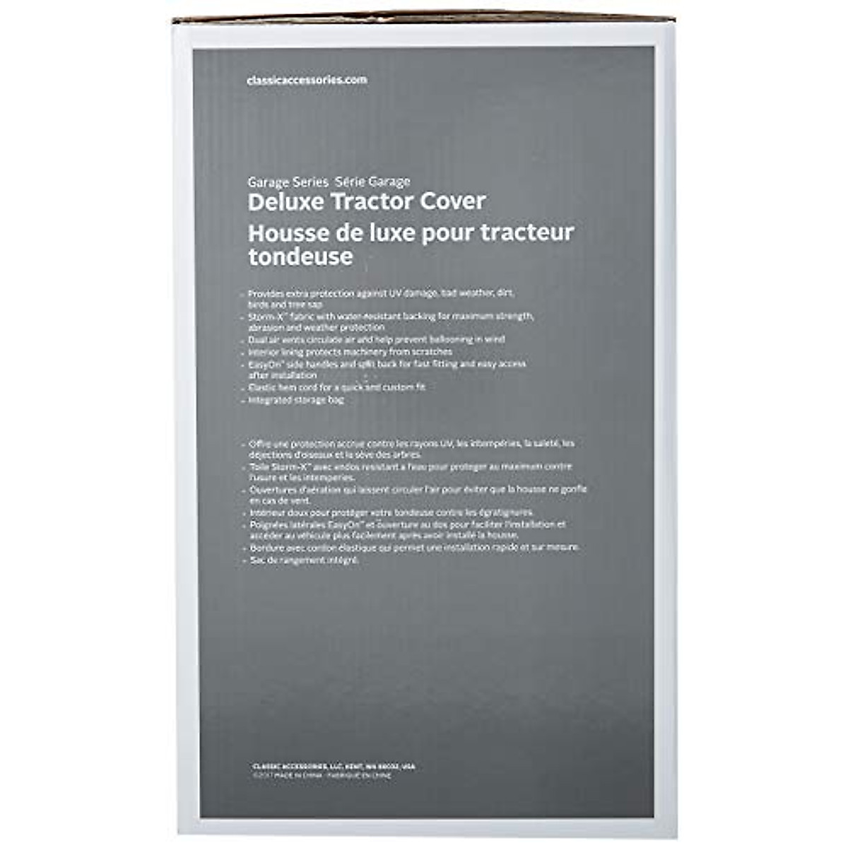 Classic Accessories StormPro Waterproof Heavy-Duty Tractor Cover, Fits tractors with decks up to 54 in,Black