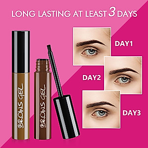 iMethod Eyebrow Tattoo Peel Off Tint - Tattoo Brow with Eyebrow Stencils, Eye Brow Tint, Eyebrow Tattooed, Eyebrow Stain, Longlasting, Waterproof, Easy to Use, Dark Brown