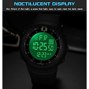 Men Digital Watch Waterproof Sports Military Watch Tactical Watches for Men Wrist Watch Big Face LED Backlight Alarm Stopwatch
