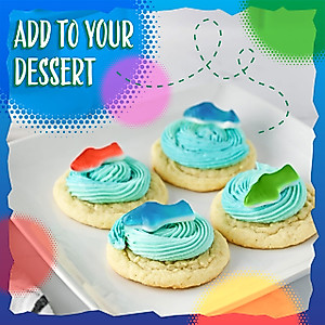 Gummy Sharks Candy | 1-Pound Bag | Assorted Flavors - Blue Raspberry, Lemon, Lime, Cherry