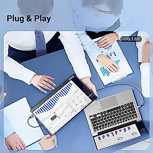 InnoView Portable Monitor for Laptop 15.6 Inch 1080P FHD USB C Laptop Screen Extender with Cover & Speakers HDR IPS Eye Care Travel Monitor for MacBook PC Phone PS4/5 Xbox Switch Second Monitor