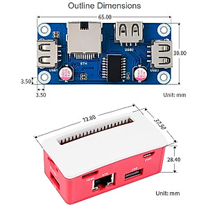 waveshare ETH-USB-HUB-Box for Raspberry Pi Zero Series