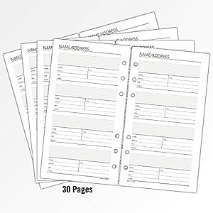 AT-A-GLANCE Day Runner Telephone and Address Pages, Refill, Loose-Leaf, Undated, for Planner, 3-3/4" x 6-3/4", Size 3, 30 Sheets/Pack (013-230)