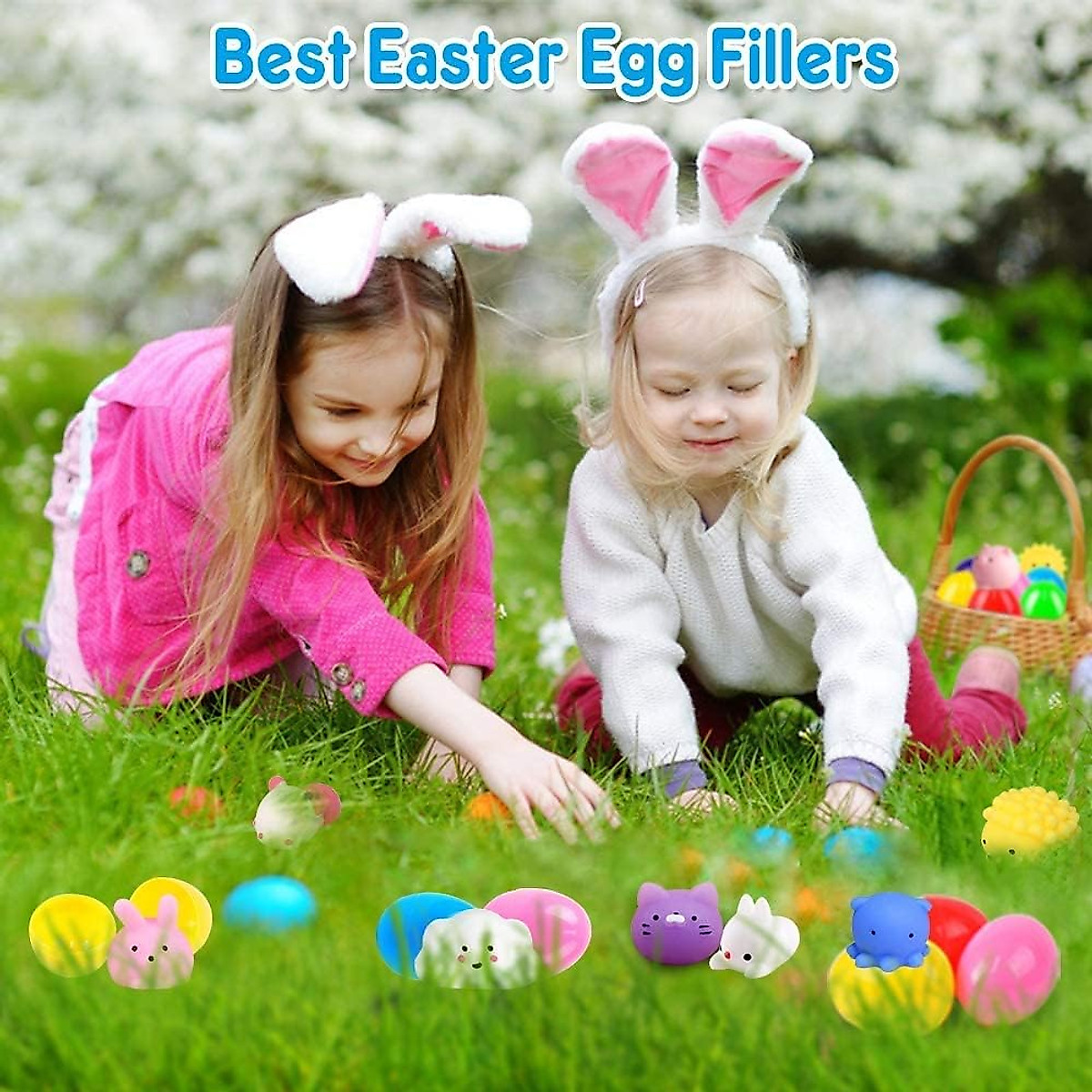 Mochi Squishy Toys FLY2SKY 28PCS Animal Mini Squishies Kawaii Party Favors for Kids Cat Unicorn Squishy Squeeze Stress Relief Toys Goodie Bags Novelty Toy Easter Gifts for Boys Girls Adults, Random