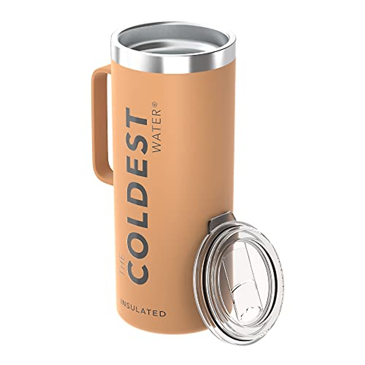 The Coldest Coffee Mug - Stainless Steel Super Insulated Travel Mug for Hot & Cold Drinks, best for tea, lattes, cappuccino Coffee Cup(Peach 32 oz)