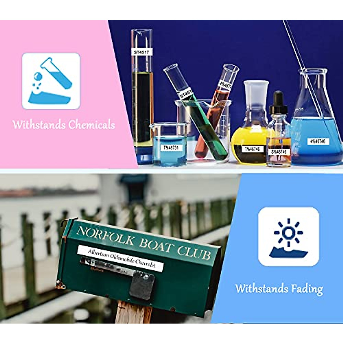 5 Pack Compatible Label Tape Replacement for Brother P-Touch M-231 M Tape,Compatible with Brother Label Makers PT-65 PT-90 PT-M95 PT-70BM PT-45, 12mm 0.47inch