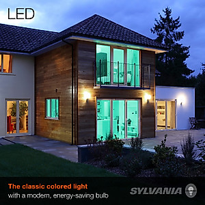 Sylvania LED Flood PAR38 Green Light Bulb, Efficient 9W, Non-Dimmable, 5 Year, E26 Medium Base - 1 Pack (40829)