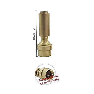 LRJSKWZC Garden Sprinkler Air-Blended Sprinklers Garden Landscape Fountain 3/4" 1" 1.5" 2" Brass Adjustable Air Bubbling Water Column Fountain Nozzles (Color : 2 inch)