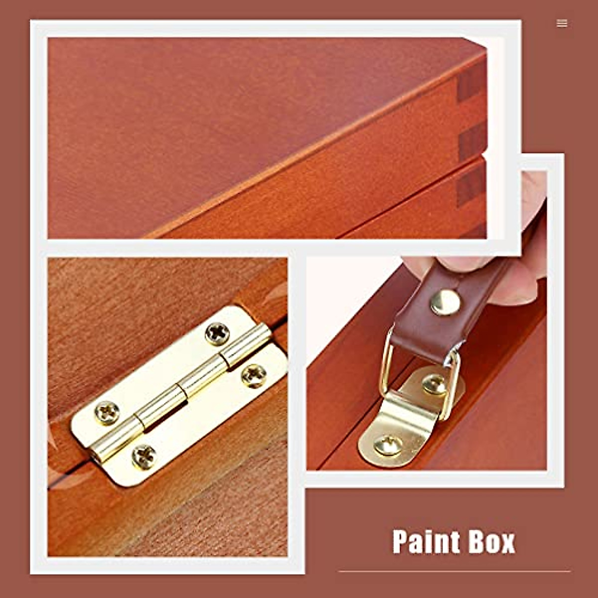 Wakauto Artist Storage Box Wood Artist Tool Brush Storage Box Holder Case Organizer for Pastels Pencils Pens Markers Brushes Jewelry Makeup DIY Crafts