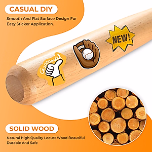 Gracfulcub Baseball Bat, Classic Wooden Baseball Bat for Baseball Training, Home Self Defense Baseball Bat for Youth Kids Teenagers Adult (25IN)