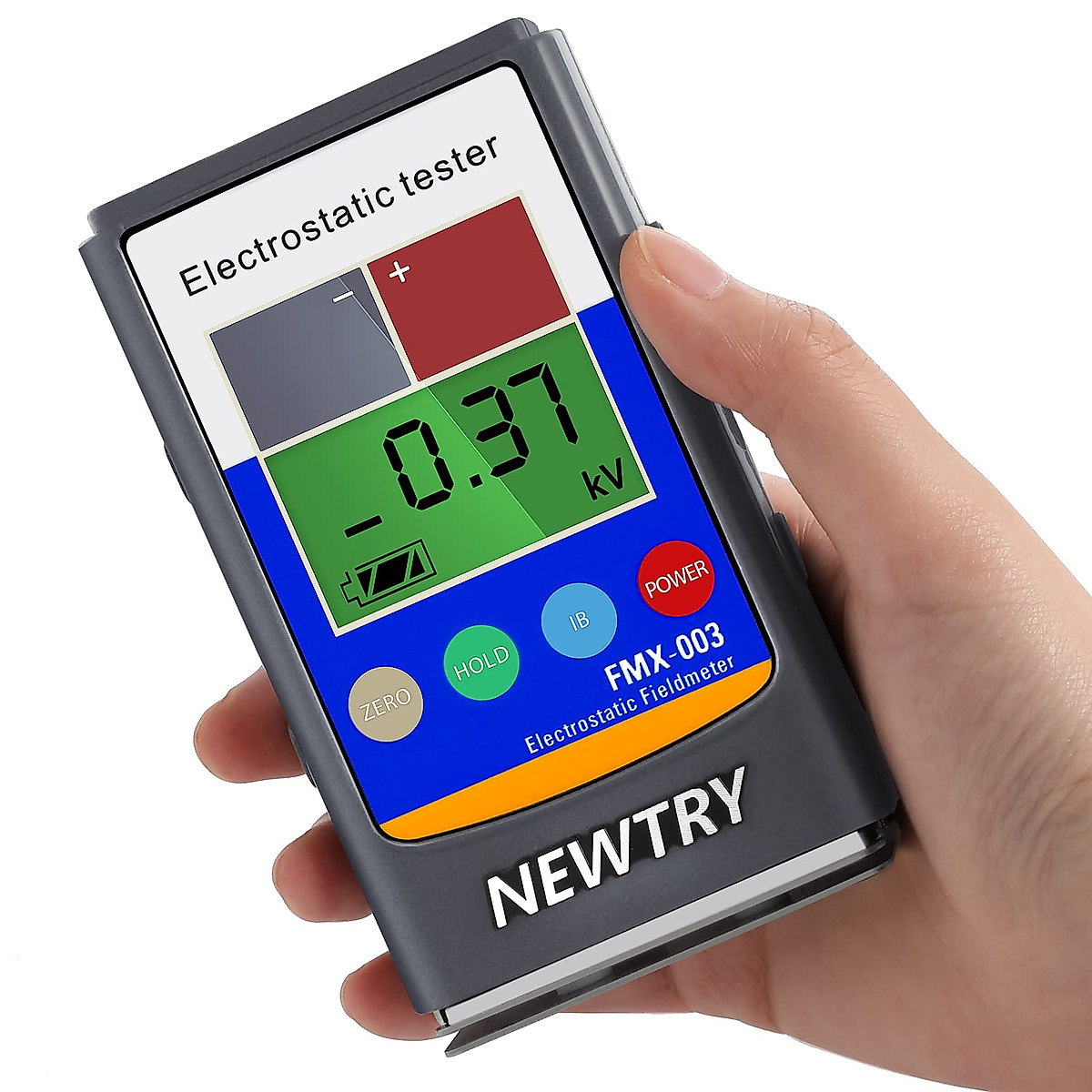 NEWTRY Electrostatic Field Meter Static Meter 0-20KV Electrostatic Meter Tester 0-200V Static Field Meter for Fiber Yarn Fabric Carpet Board Paper Rubber
