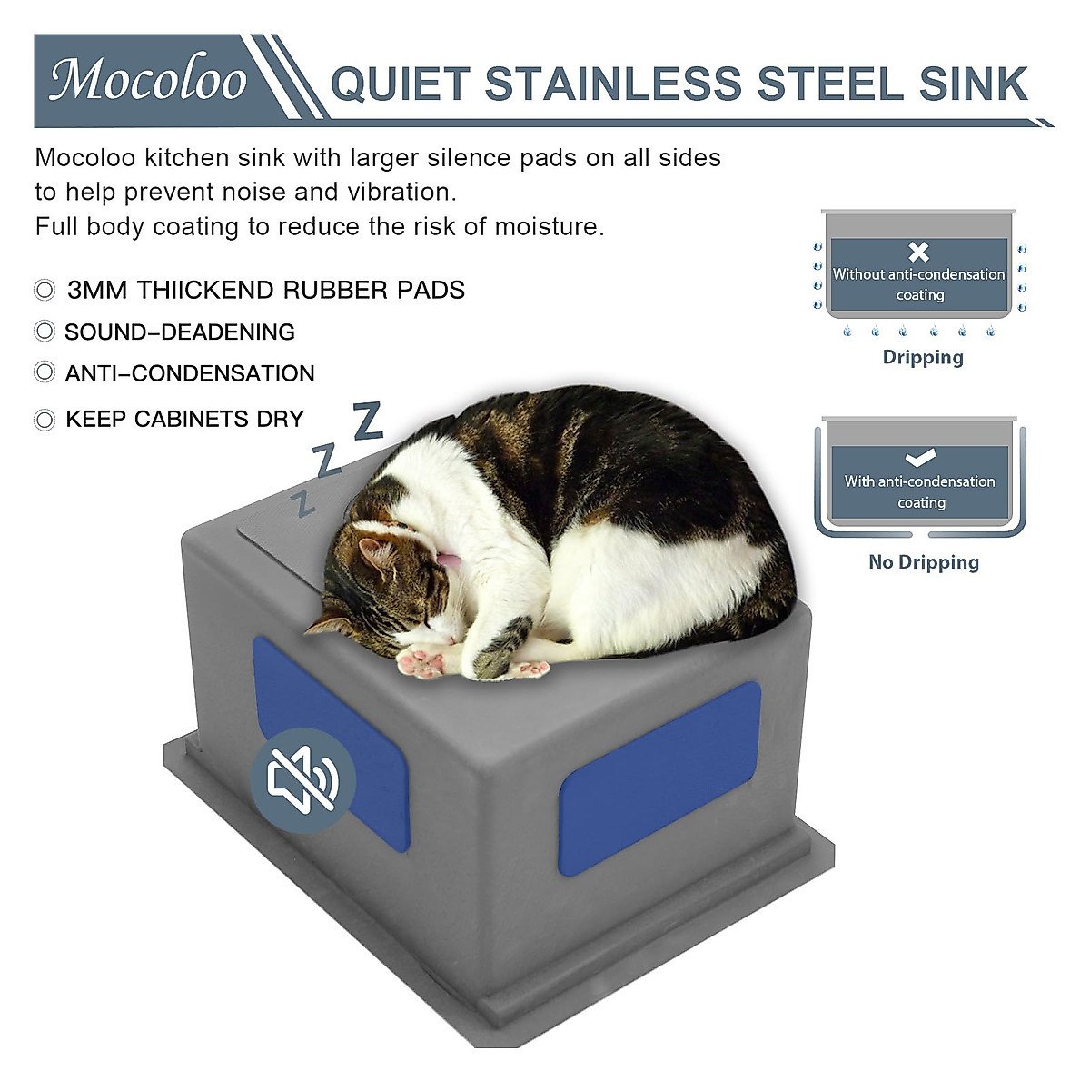 Undermount Bar Sink - Mocoloo 15 x 19 Inch Single Bowl Undermount Kitchen Sink 16 Gauge Stainless Steel Bar Prep Workstation 10" Deep Sinks