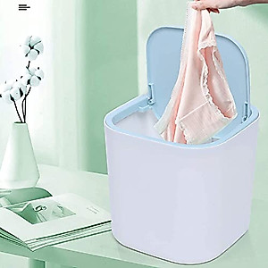 Portable Washing Machine USB Mini Washer Compact Counter Top Washing Machine Rotary Laundry Machine for Camping Traveling RVs Dorms Small Space, 6.69x6.69x6.69 Inch(Blue)