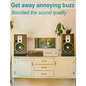 2-Pack for 8''- 10'' Studio Monitor Noise Isolation Pads Subwoofer Platform Speaker Riser 3-Layer Acoustic Stand Foam Stereo Vibration Isolation Stabilizer Base (15.5'' x 13'')