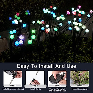 YUNJACKEYDZ Solar Garden Lights-Outdoor Solar Lights for Yard-Solar Powered Firefly Lights Outdoor Waterproof Wind Dancing Solar Lights for Landscape Decoration Lights Yard Patio Pathway Decoration