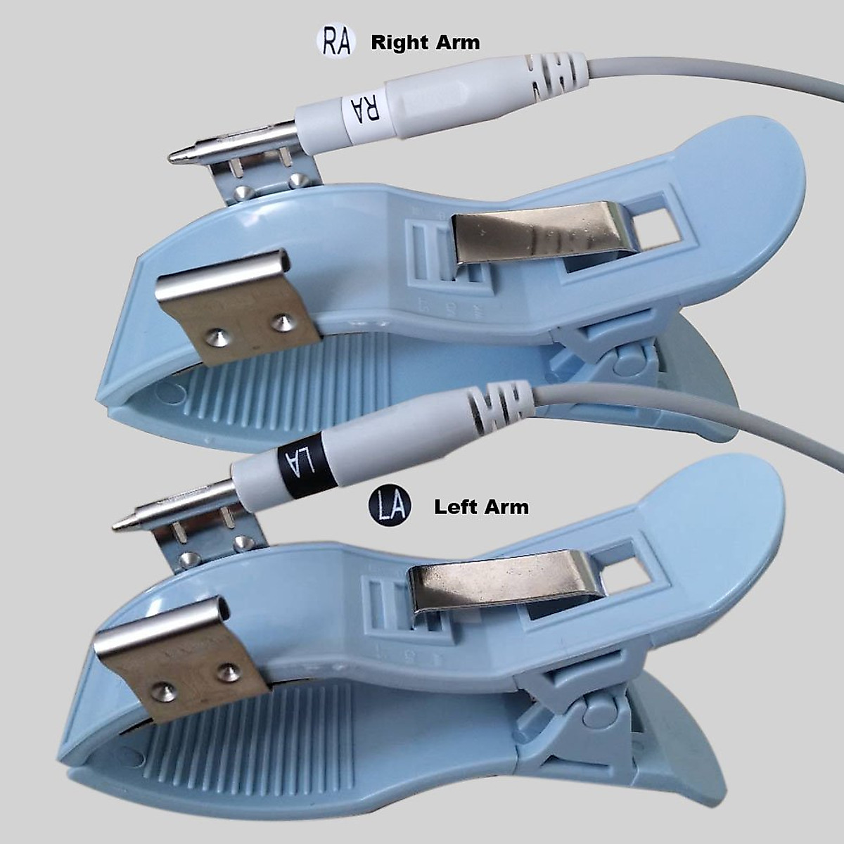 ECG/EKG Adult Limb Electrode for 3.0 Plug/4.0 Banana Plug -4 Pieces/Set (Gray)