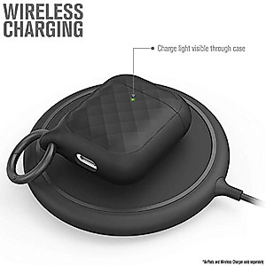 Catalyst Ring Clip case for AirPods 1 & 2 Silicone AirPods Case with Textured Pattern, Extra Grippy High Gloss Surface Finish,