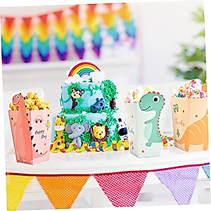 Abaodam 72 Pcs Mini Treat Bags Disposable Containers Bulk Popcorn Dinosaur Candy Bags Popcorn Gift Movie Popcorn Bucket Popcorn Bulk Individual Bags Paper Popcorn Boxes Popcorn Paper Bags