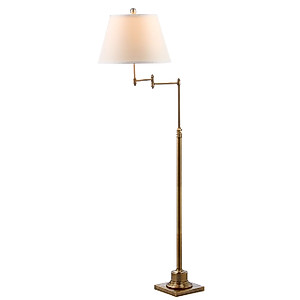 SAFAVIEH Lighting Collection Ingram Swivel Swing Arm Gold 60-inch Living Room Bedroom Home Office Standing Floor Lamp (LED Bulb Included)