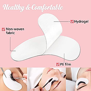 50 Pairs GreenLife 100% Naturel Eyelash Extension Under Eye Gel Pads patches kit Collagen (50 150 300 Pairs) with Aloe Vera Hydrogel Eye Patches set for Eyelash Extension Supplies Tools