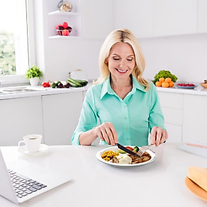 Portion Control Plate Healthy Diet Plate Portion Plates for Weight Loss Adults Divided Bariatric Plate Nutrition Plate for Balanced Eating Home Kitchen Food Serving, 8.3 Inch in Diameter