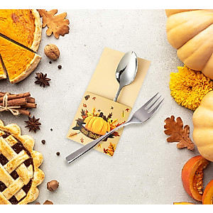 Thanksgiving Silverware Cutlery Holders - Turkey Fall Party Dinner Table Decorations Supplies 24Ct