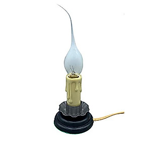 Creative Hobbies® Rustic Country Candle Lamp, 5 in, On/Off Switch, Metal Trim, Plug-in