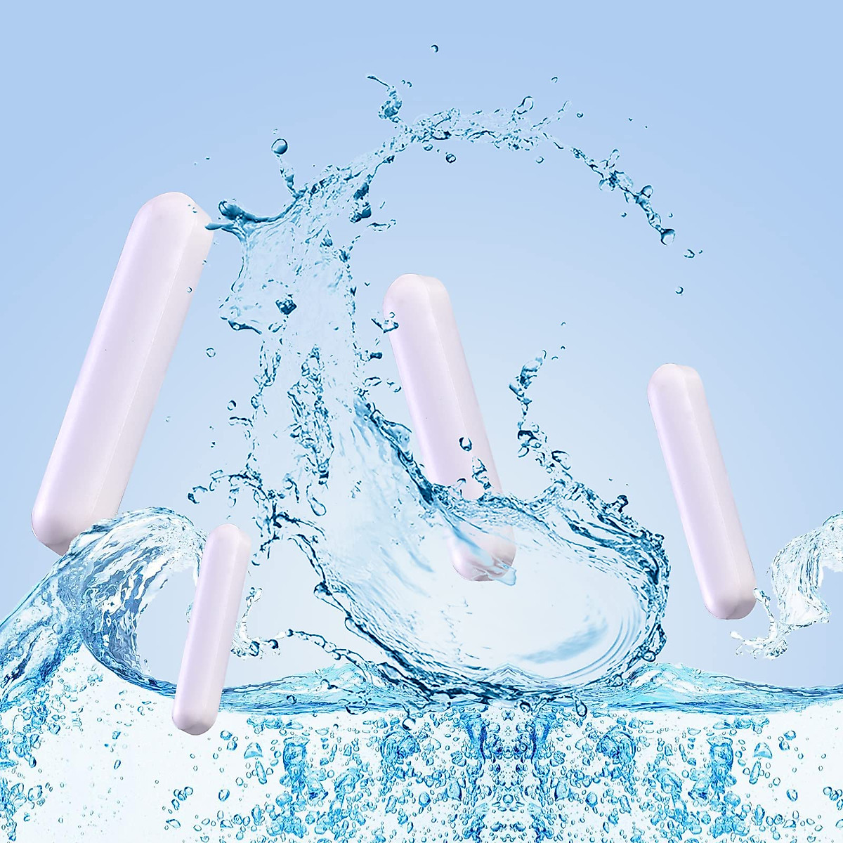 LABALPHA 6Pcs PTFE Magnetic Stirrer Mixer Stir Bar, Magnetic Stir Bar 10mm/0.39 inch