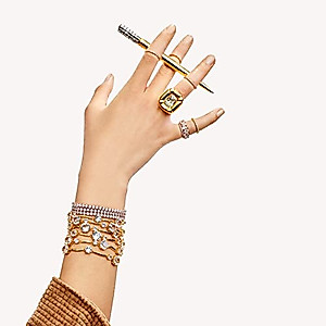 SWAROVSKI Constella bangle, White, Gold-tone Finish