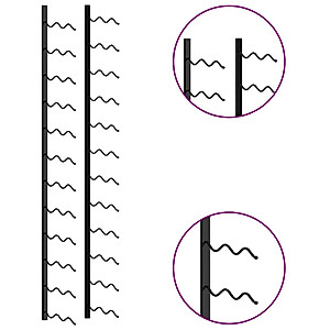 vidaXL Wall Wine Rack, Wine Bottle Holder for 24 Bottles, Wall Mounted Wine Storage, Wine Bottle Organizer for Living Room Kitchen Pantry, Iron