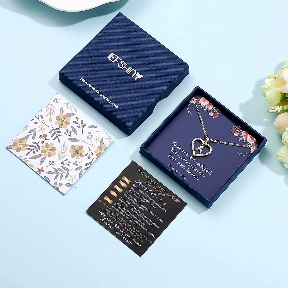 IEFSHINY Initials Letter Necklace for Girls Women, 14k Gold Plated K Letter Big Necklaces for Women CZ Pendant Necklace with Initials for Women Teen Girls Jewelry Teenage Mothers Day Valentines Gift