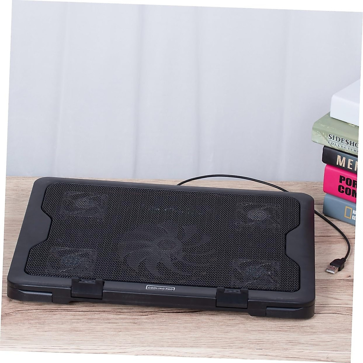 Mikikit Laptop Fan Cooler Portable Fan Notebook Cooler C5 Laptop Cooling Pad Portable Laptop Cooler