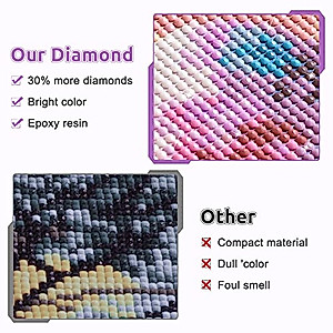 EOBROMD White Beach Seashells Diamond Painting Kits for Adults, 5D Diamond Art Kits for Kids Beginners, DIY Paint by Numbers with Full Drill Diamond Dots for Home Wall Art Decor 12x16inch